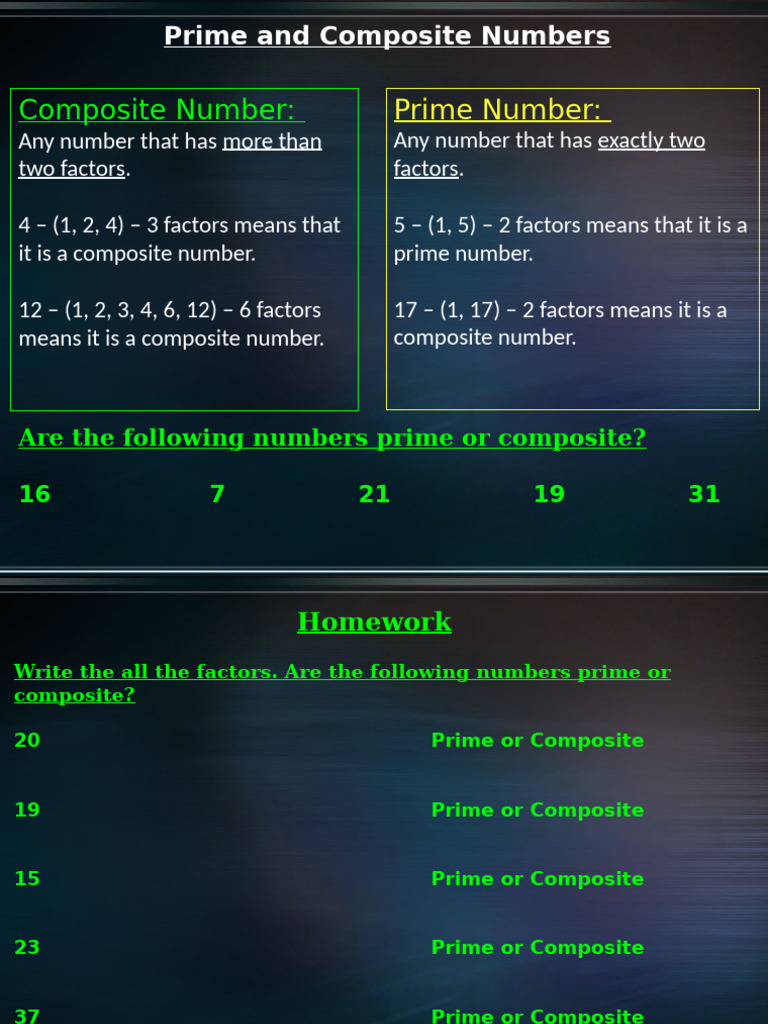 Prime and Composite | PDF