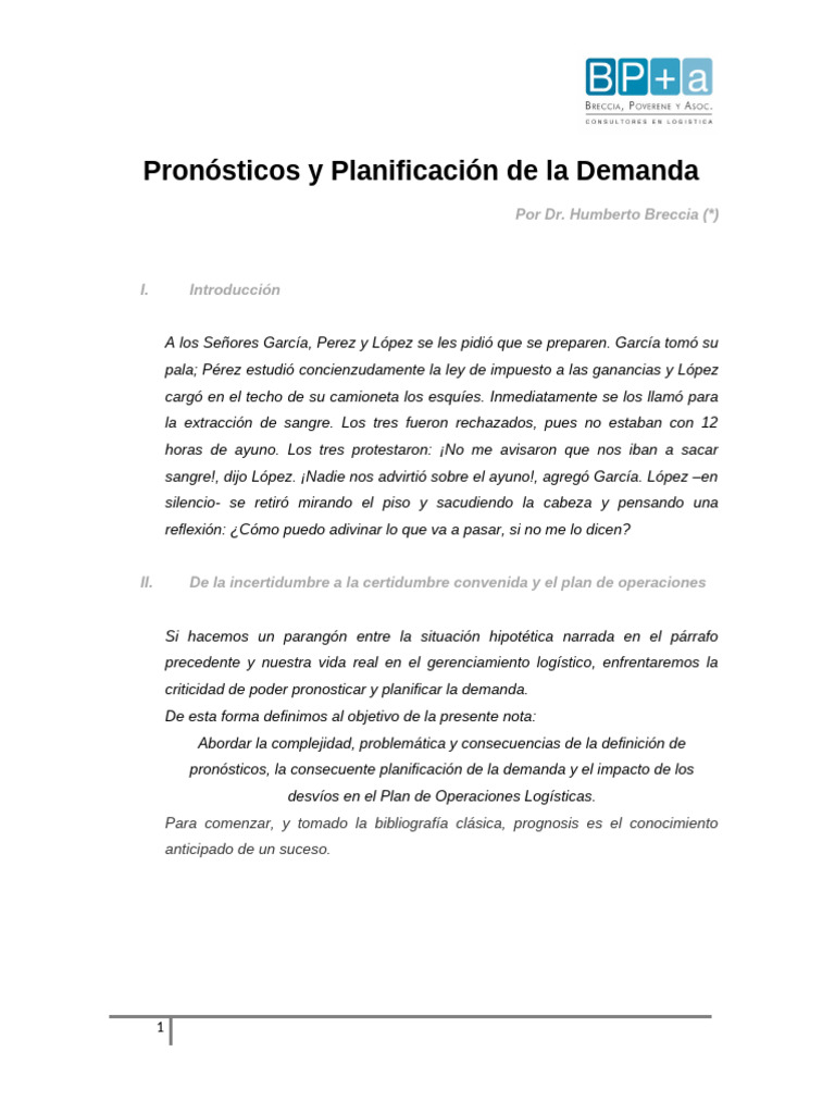 Pronósticos y Planificación de La Demanda - Enfasis - Junio 2011 | PDF | Logística | Business
