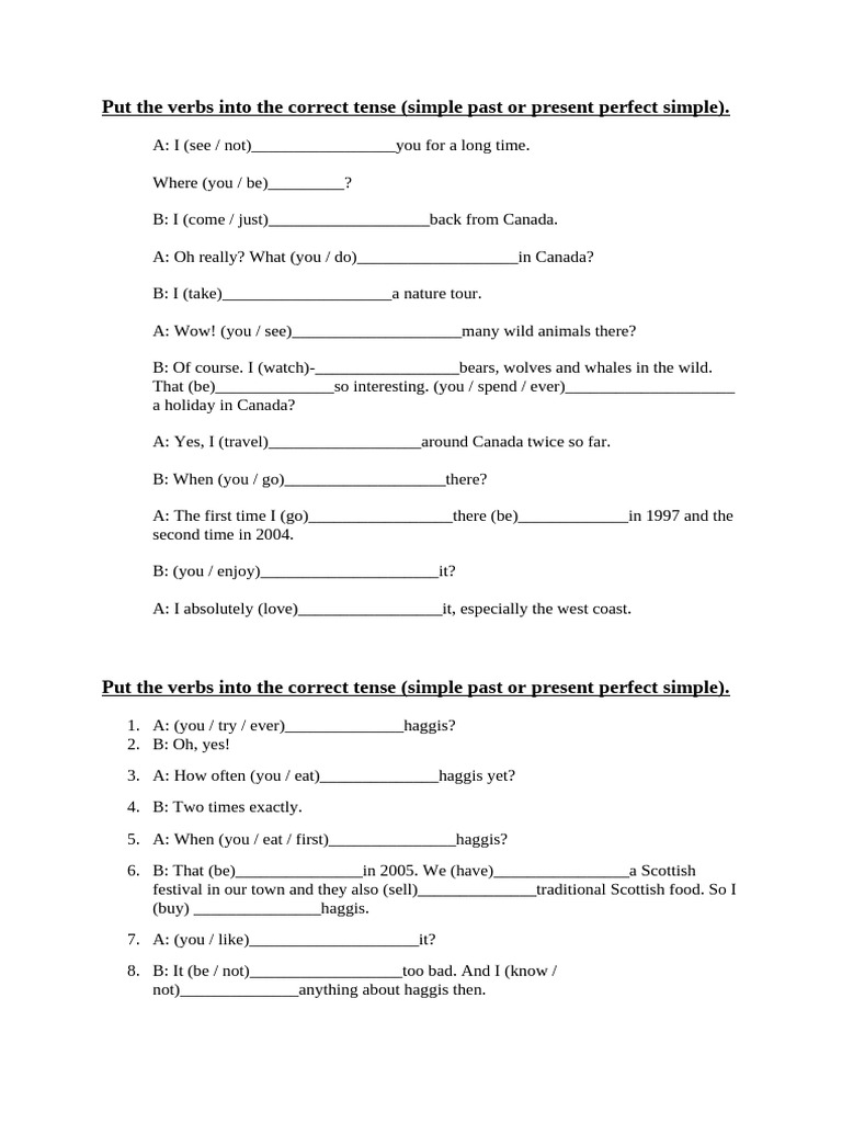 Grade 7 Present Perfect Past Simple | PDF | Linguistics | Grammar