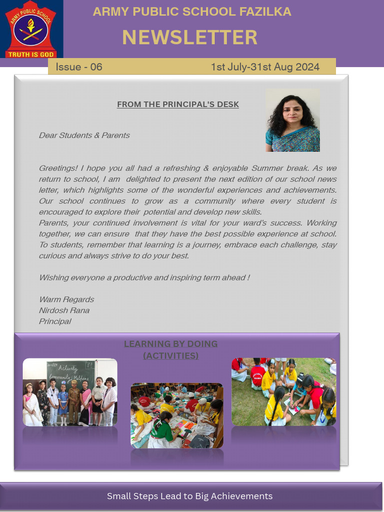 Newsletter Issue 06 2024-25 | PDF | Yoga