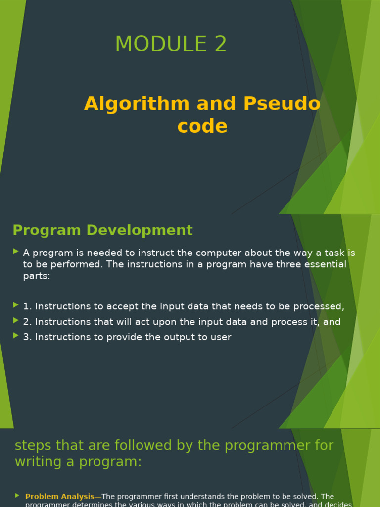 Module 2 | PDF | Algorithms | Computer Program