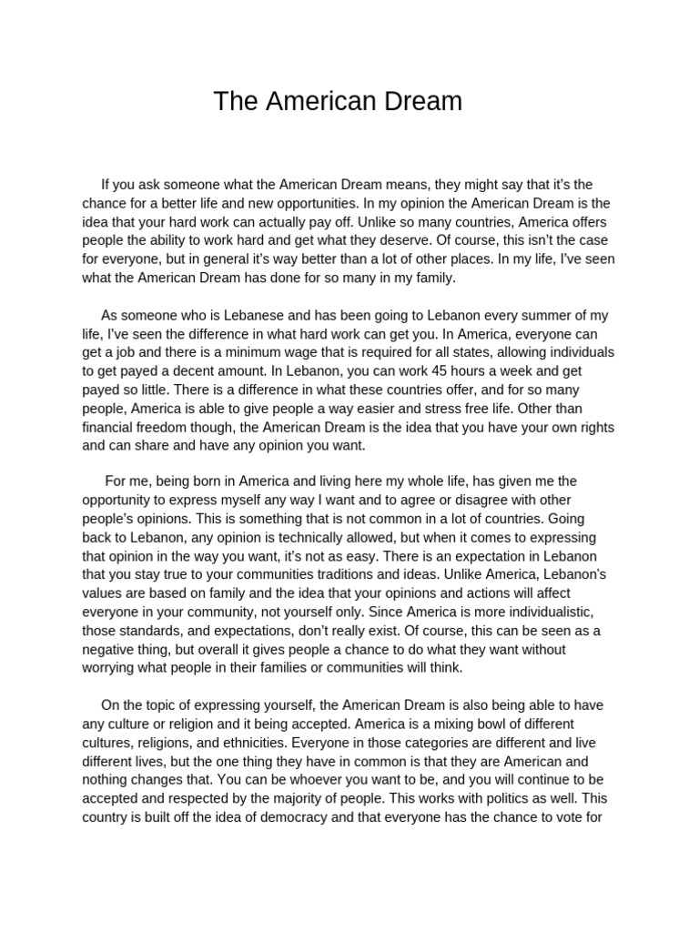 The American Dream | PDF | American Dream | Social Psychology