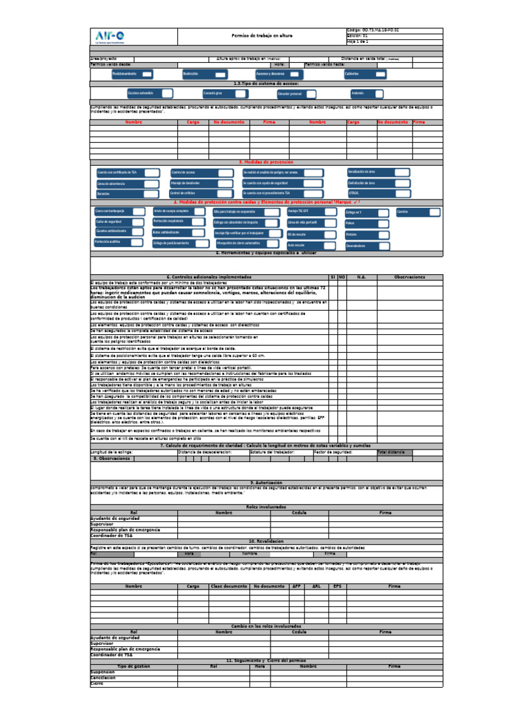 Permiso TSA (Version 1) | PDF