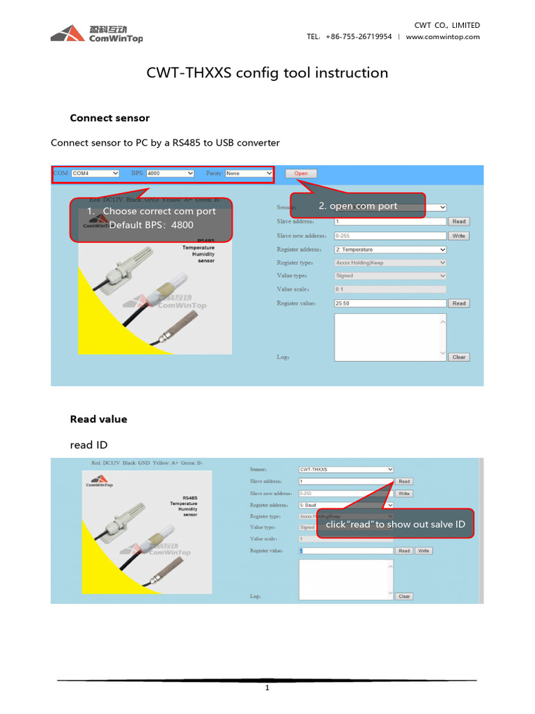 CWT-THXXS Config Tool Manual | PDF