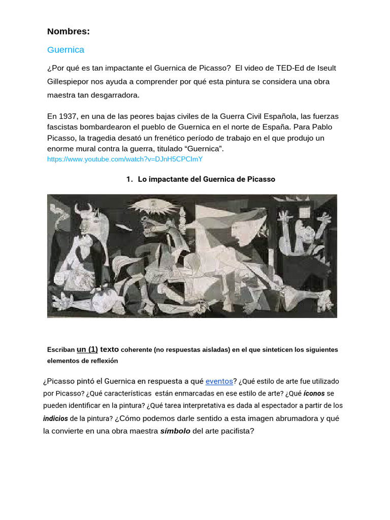 Guernica | PDF | Pablo Picasso | Cubismo