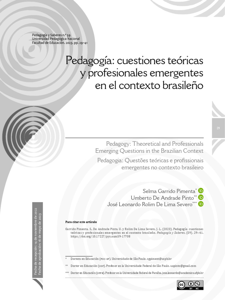 P&S 59 Art03 | PDF | Pedagogía | Enseñando