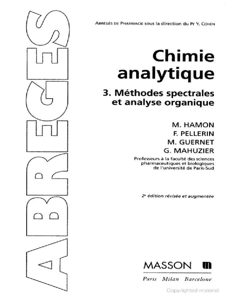 chimie analytique | PDF