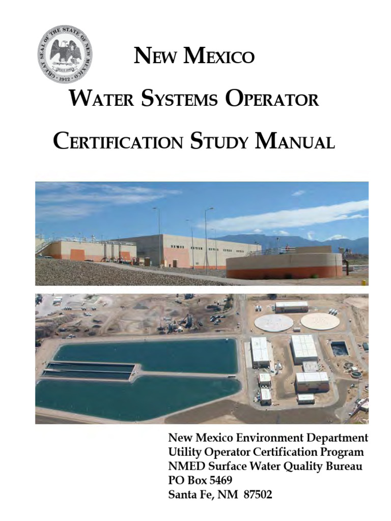 Water-System-Operator-Certification-Study-Manual | PDF | Pump | Water