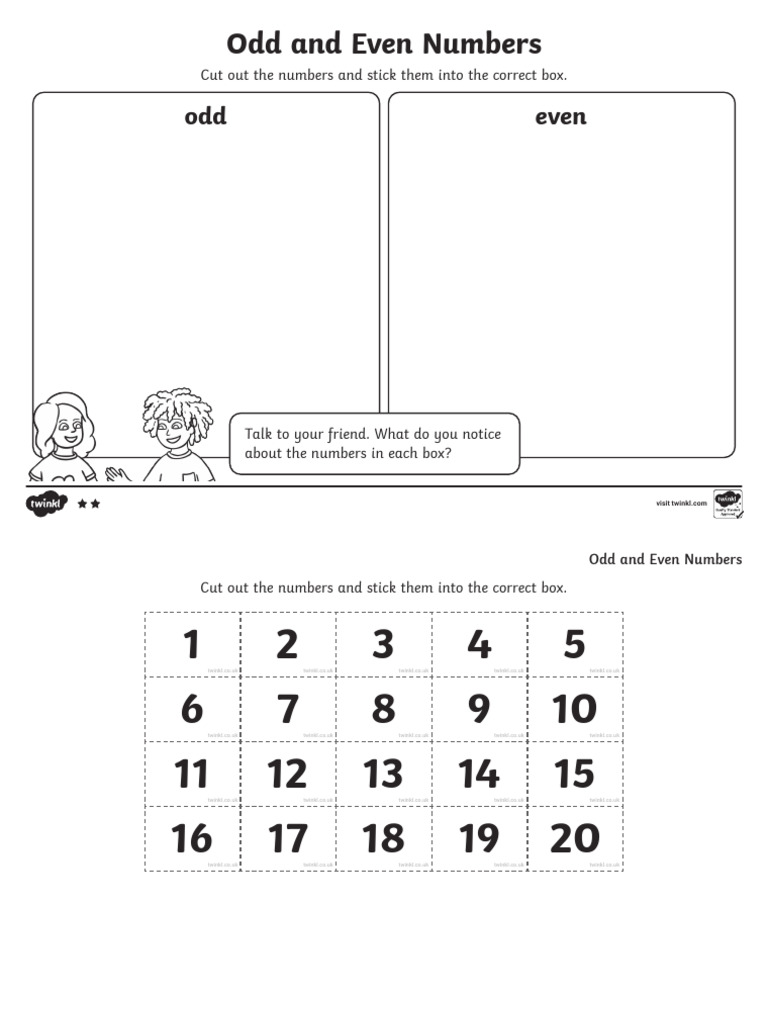 T N 1032 Odd and Even Numbers Sorting Activity - Ver - 2 | PDF