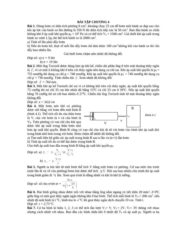 Bai tap Nhiet chuong PTTT | PDF