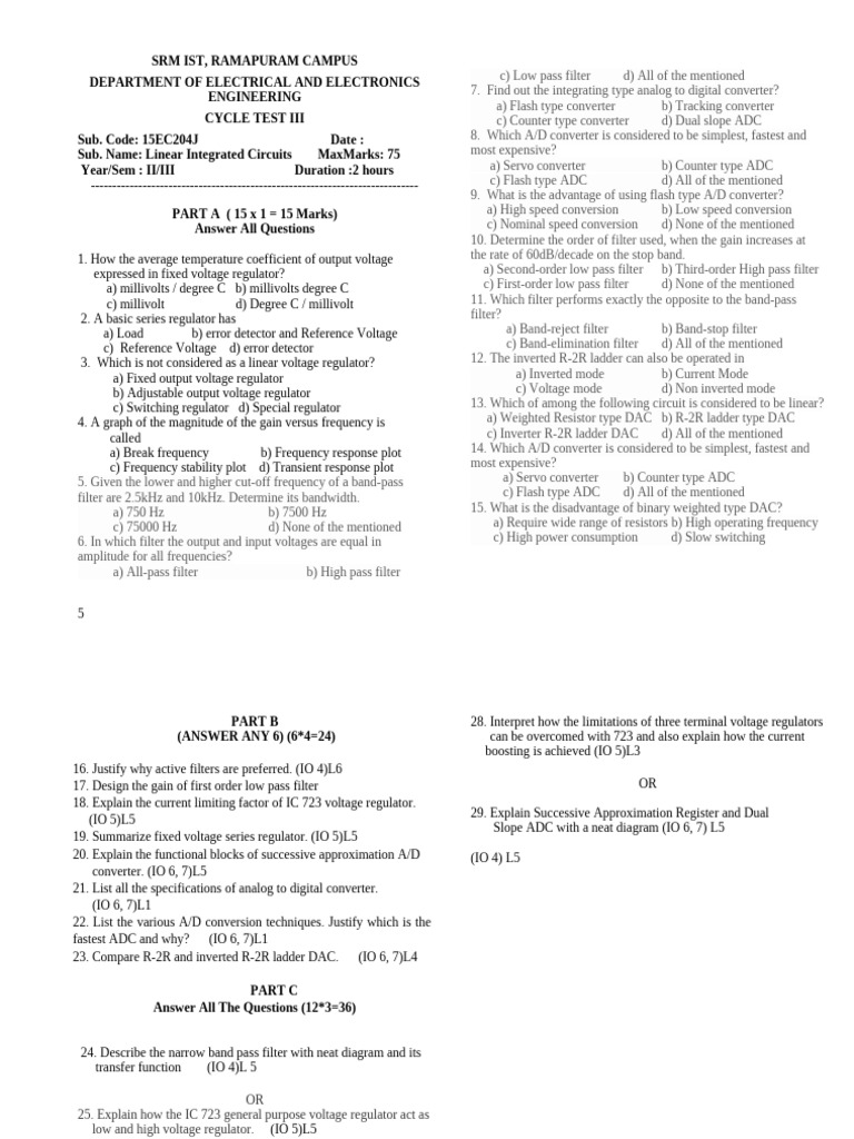 lic ct3 2019 | PDF | Analog To Digital Converter | Electrical Engineering