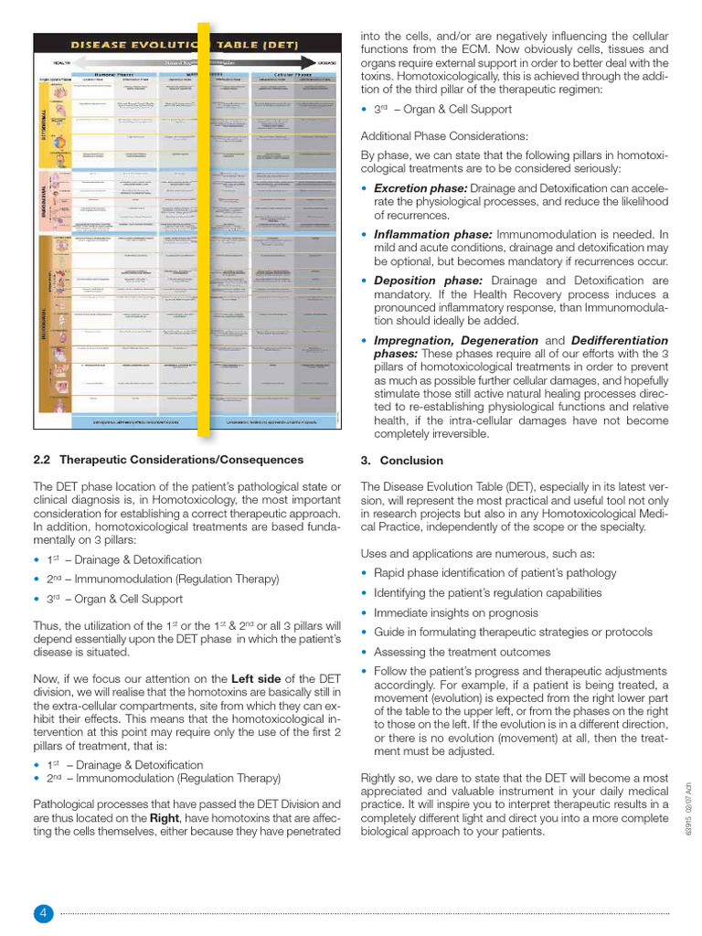 Disease Evolution Table Overview | PDF | Inflammation | Clinical Medicine