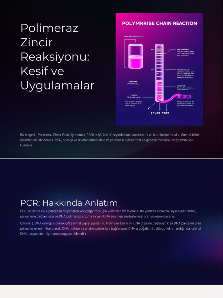 Polimeraz Zincir Reaksiyonu Kesif Ve Uygulamalar PDF | PDF