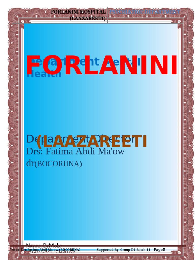 Psychiatric Book (Complete &accurate D1) | PDF | Mania | Psychosis