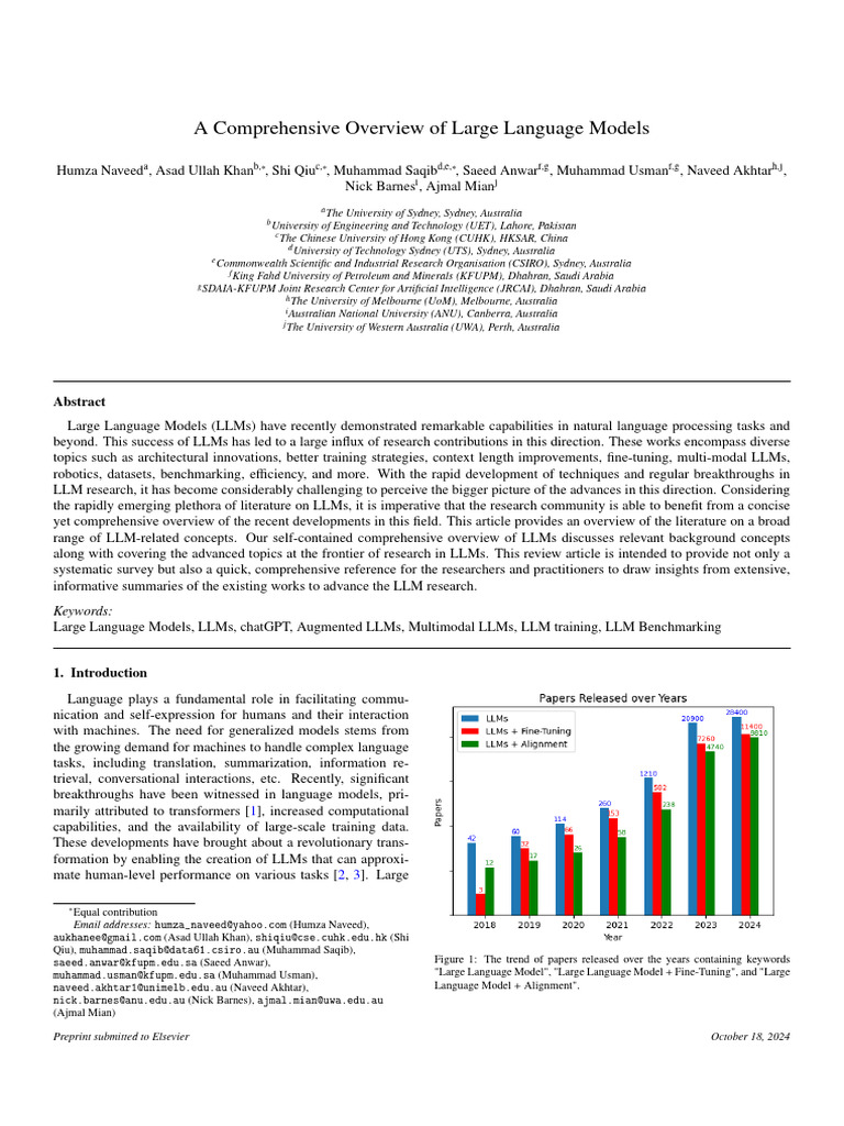 A Comprehensive Overview of Large Language Models: A B, C, D, E, F, G F ...