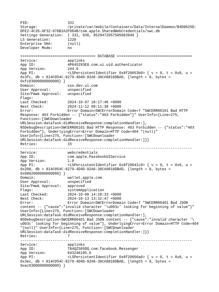 Swcutil Show | PDF | Application Layer Protocols | Computer Data