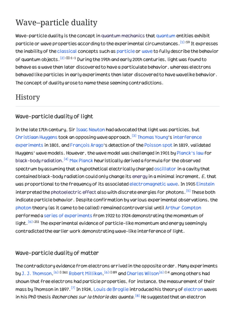 Wave–particle duality | PDF | Photon | Photoelectric Effect