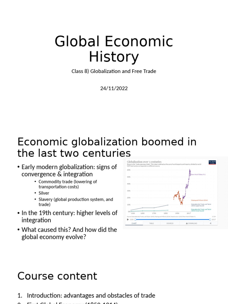 Lecture 8 - Globalization and Free Trade 19th and 20th Century - 23 - November 2023 | PDF ...