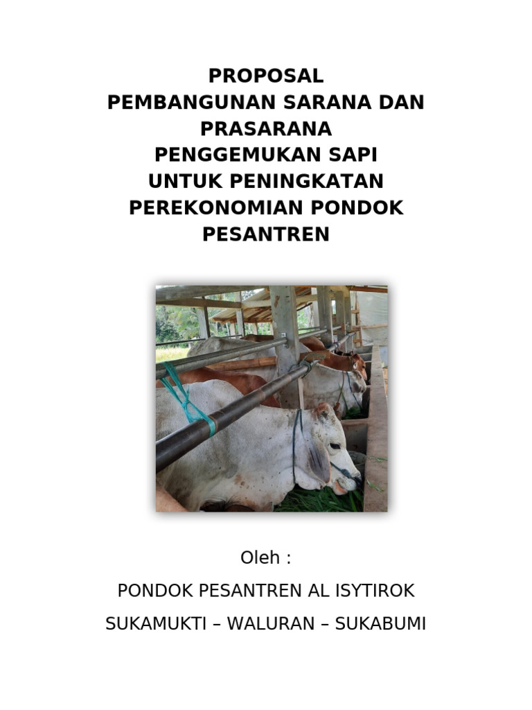 Proposal Penggemukan Sapi Pps Al Isytirok Sukabumi | PDF