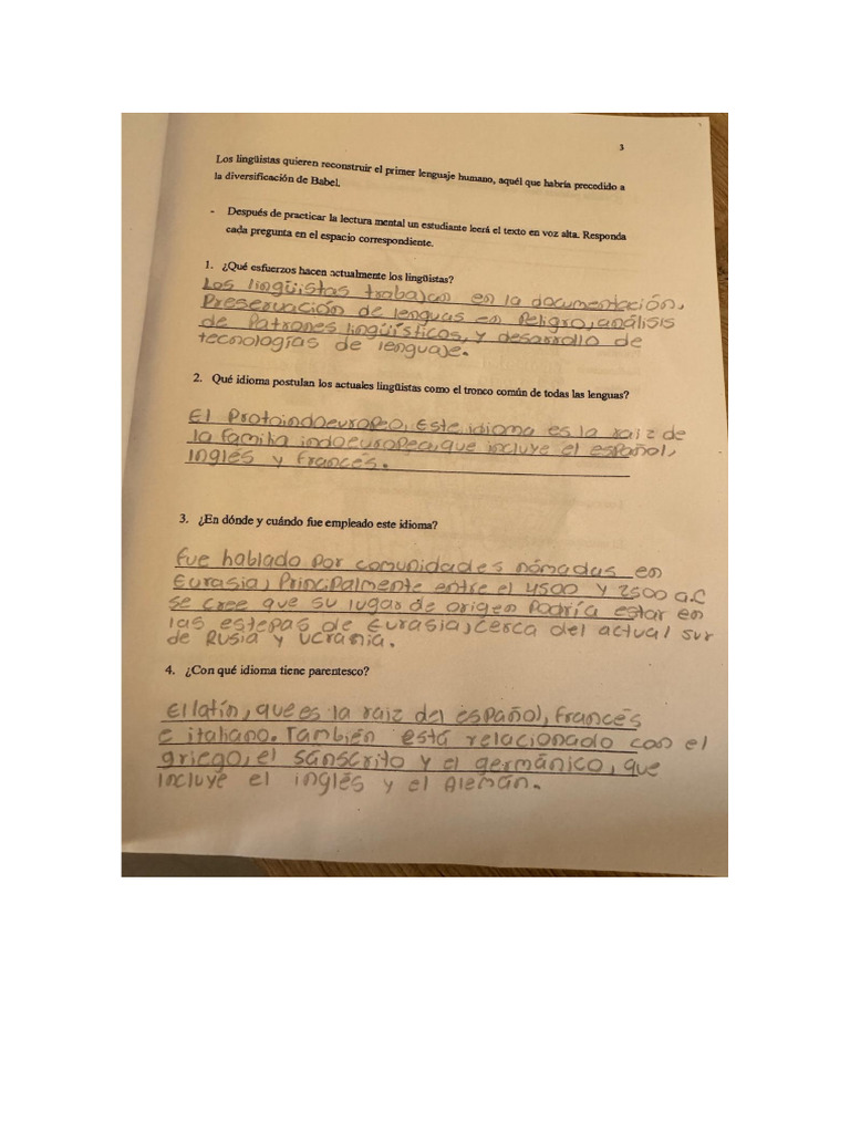 En Busca de La Primera Lengua (Unidad 1) | PDF