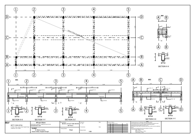 Beam Layout and Beam Details Beam Layout and Beam Details | PDF ...
