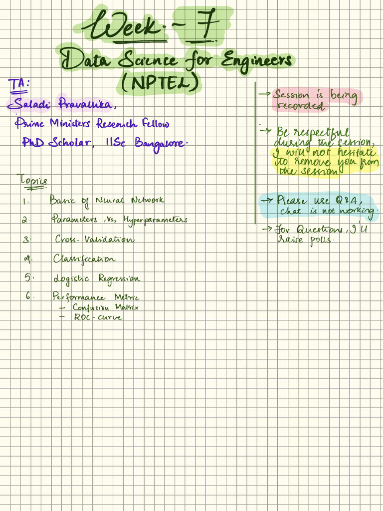 Nptel Notes 3 | PDF | Cross Validation (Statistics) | Sensitivity And ...