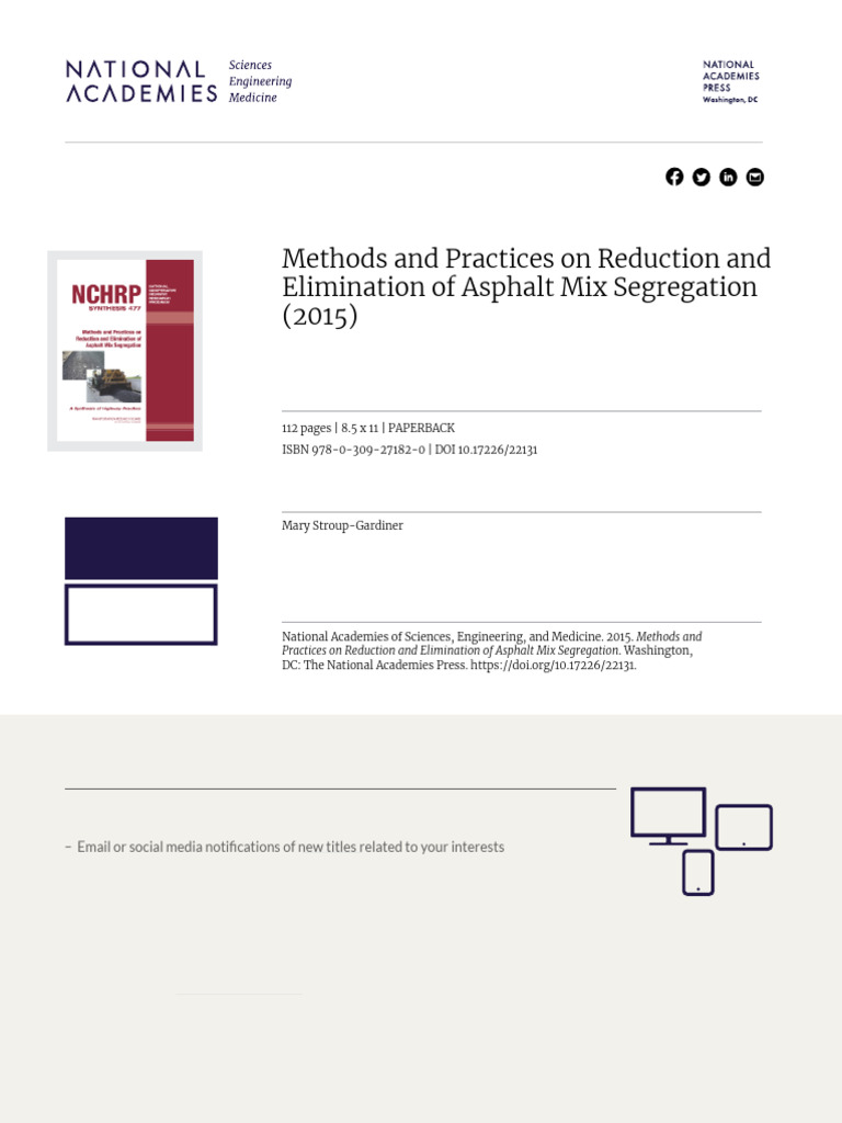NCHRP Synthesis 477 Methods and Practices On Reduction and Elimination ...