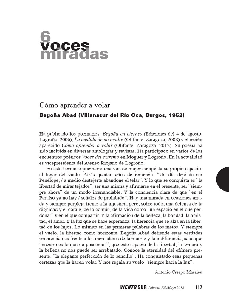Poemario "Cómo aprender a volar" | PDF
