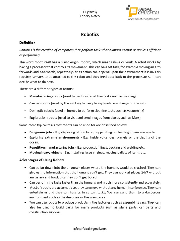 Robotics | PDF | Robot | Robotics