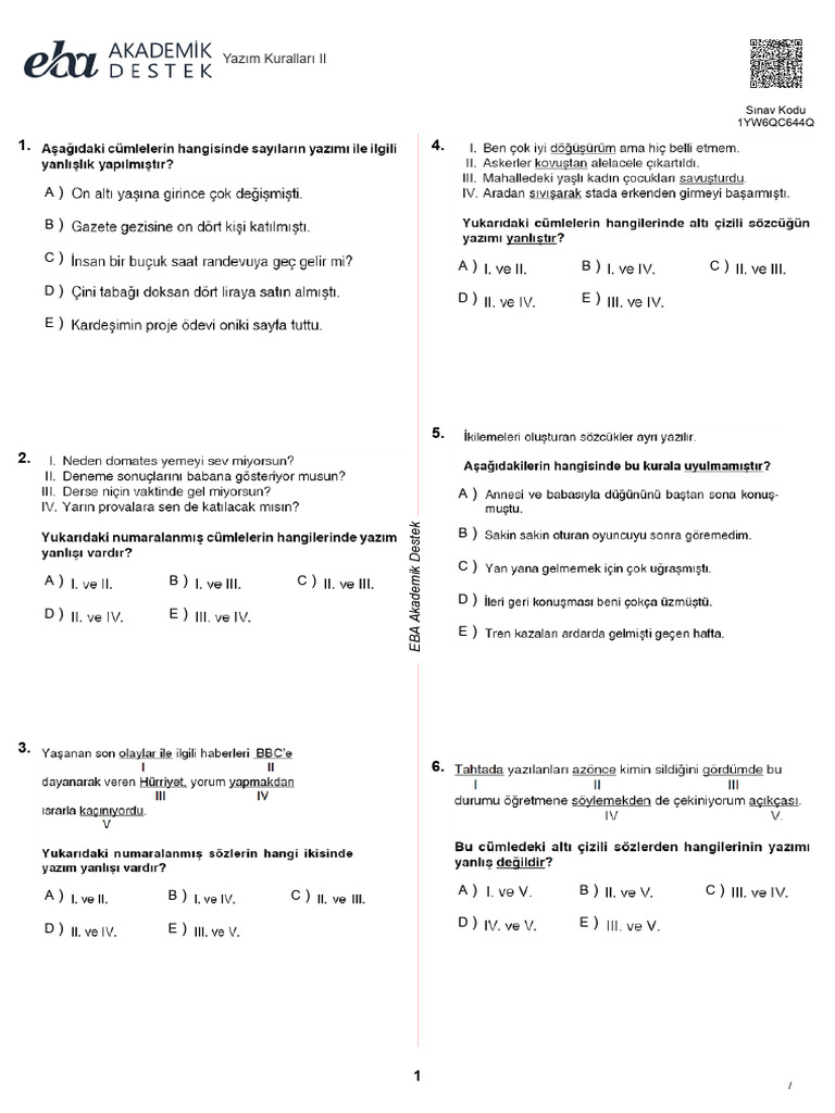 EBA Akademi YazYm KurallarY II | PDF