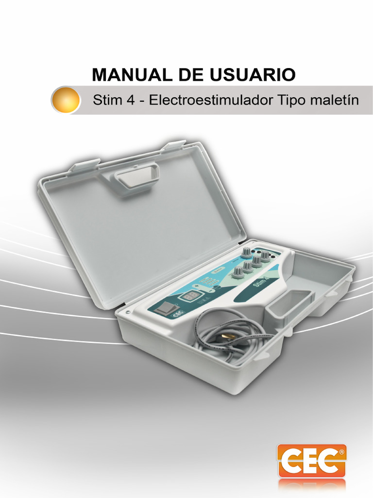 Electroestimulador Stim4: Guía de Uso | PDF | Corriente eléctrica | Músculo