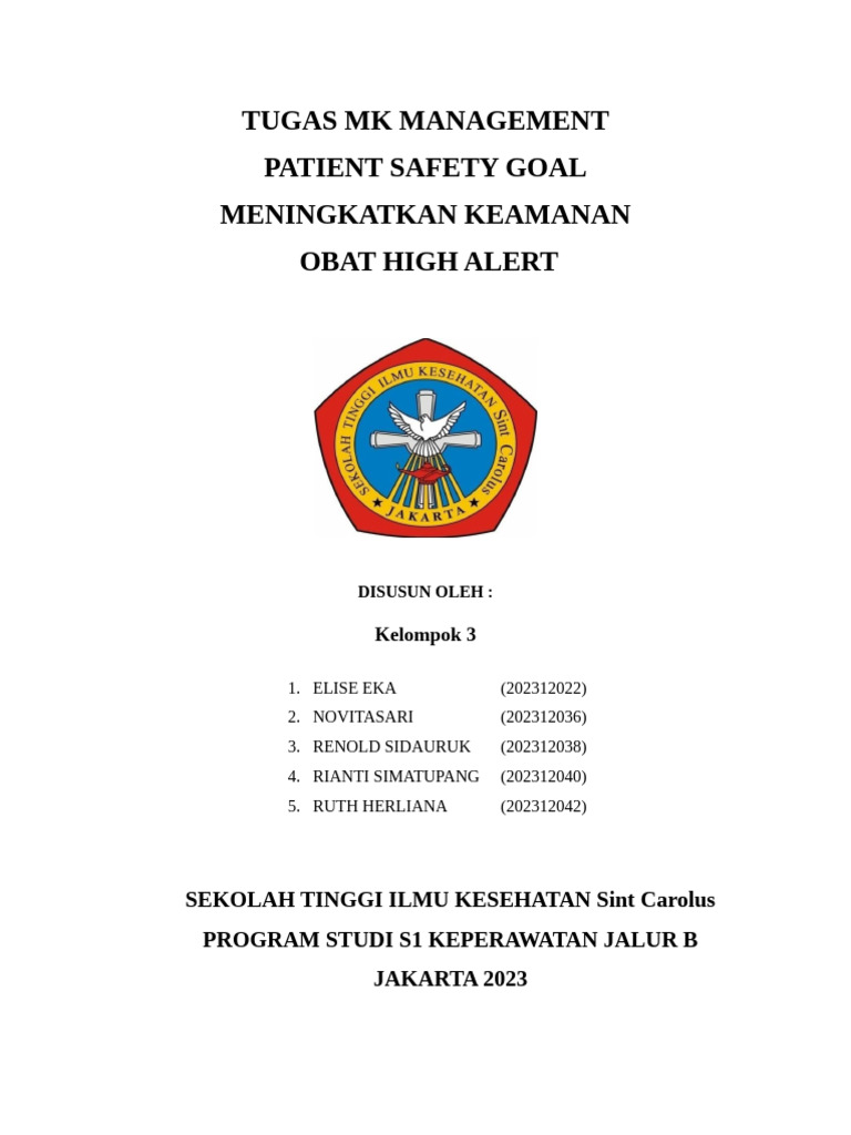 Kelompok 3 High Alert | PDF