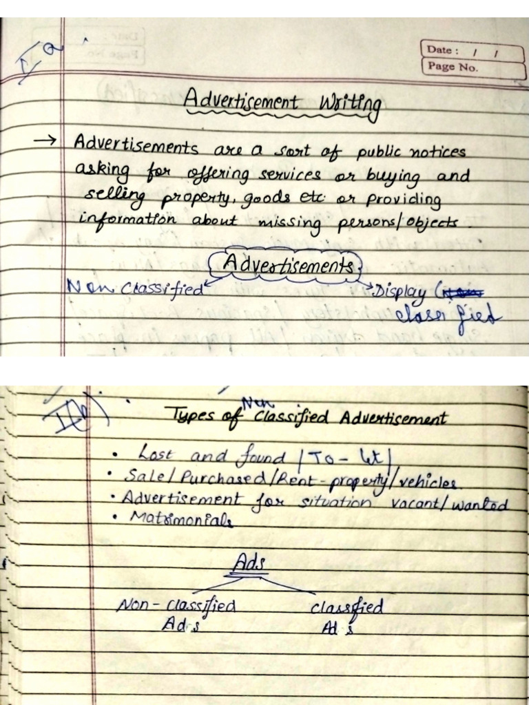 Advertisement Writing | PDF