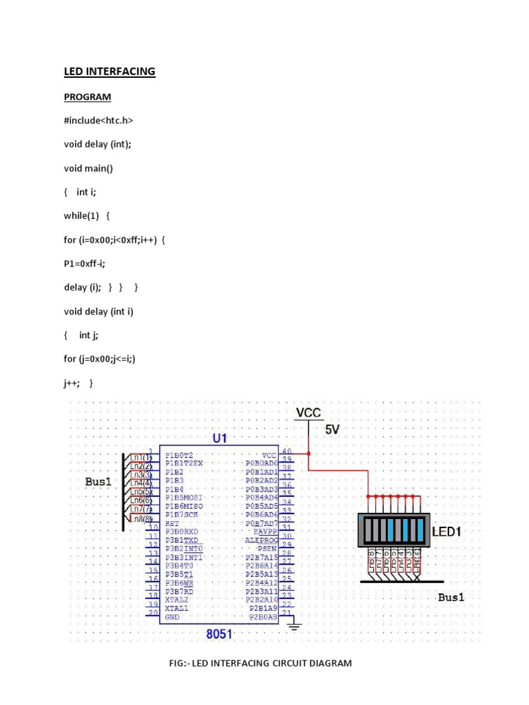 8051 Interfacing Program in Multisim | PDF