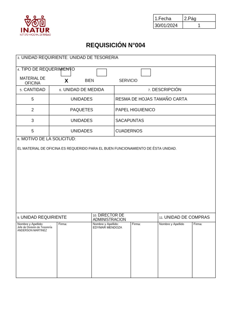 Formato de Requisición 2024 - N 4 | PDF | Derecho