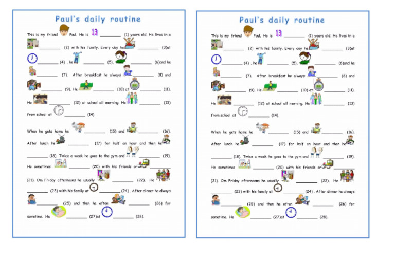 Vocabulary - Daily Routine 7 | PDF
