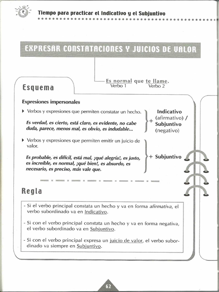 Para Practicar El Indicativo y Subjuntivo - Oraciones Sustantivas ...