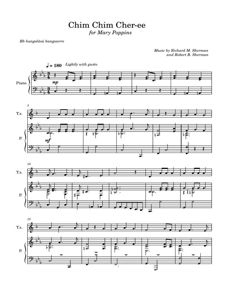 Chim-Chim-Cheree B Tenor Sax | PDF