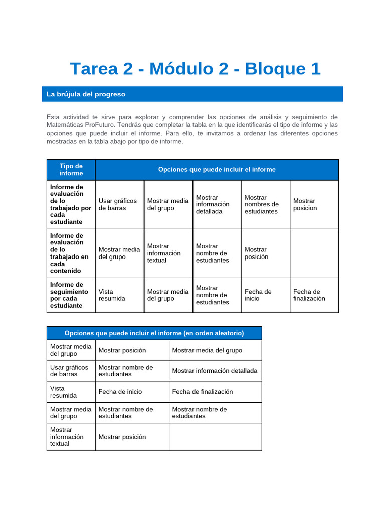Tarea 2 - Módulo 2 - Bloque 1 - ES | PDF