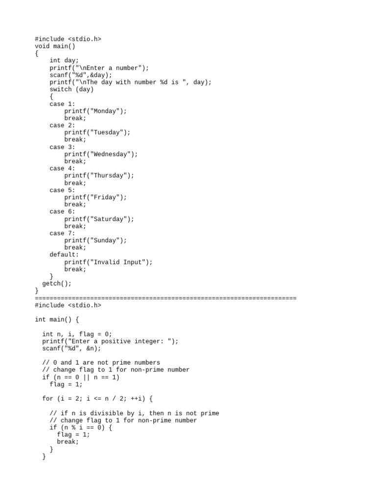 Experiment3 Programs | PDF