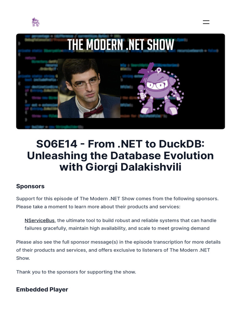 S06e14 From Net To Duckdb Unleashing The Database Evolution With