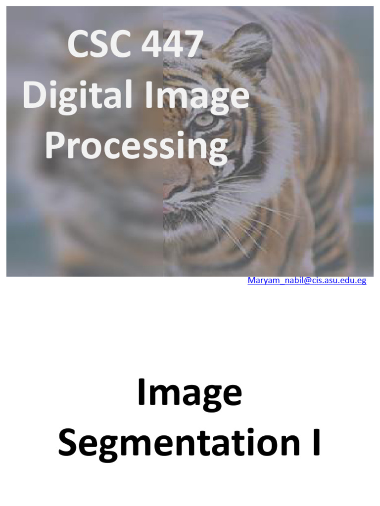 (IP'22) Lecture 5 - Segmentation I - Edge-Based - Thresholding | PDF ...