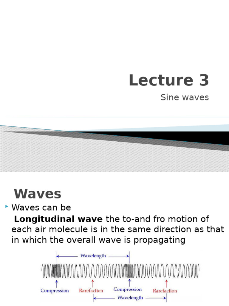 Lecture 3 Siine Wave | PDF | Amplitude | Waves