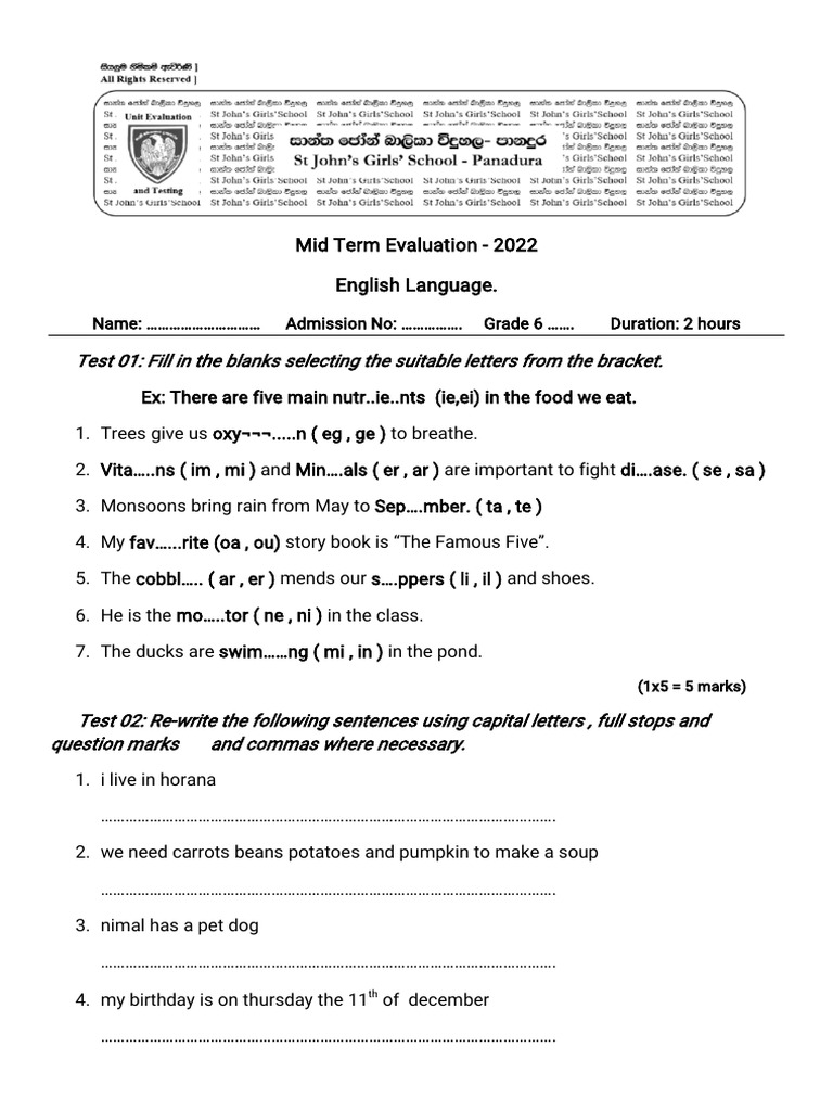 2nd term g6 2022 | PDF