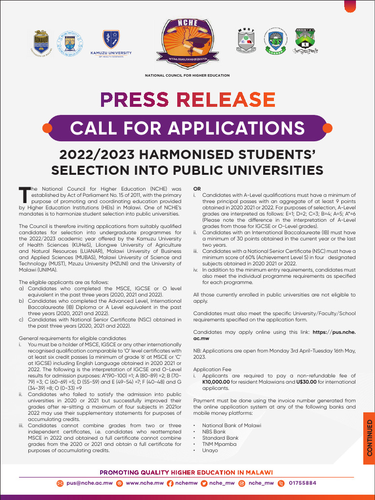 NCHE CallForApplications 2023 | PDF