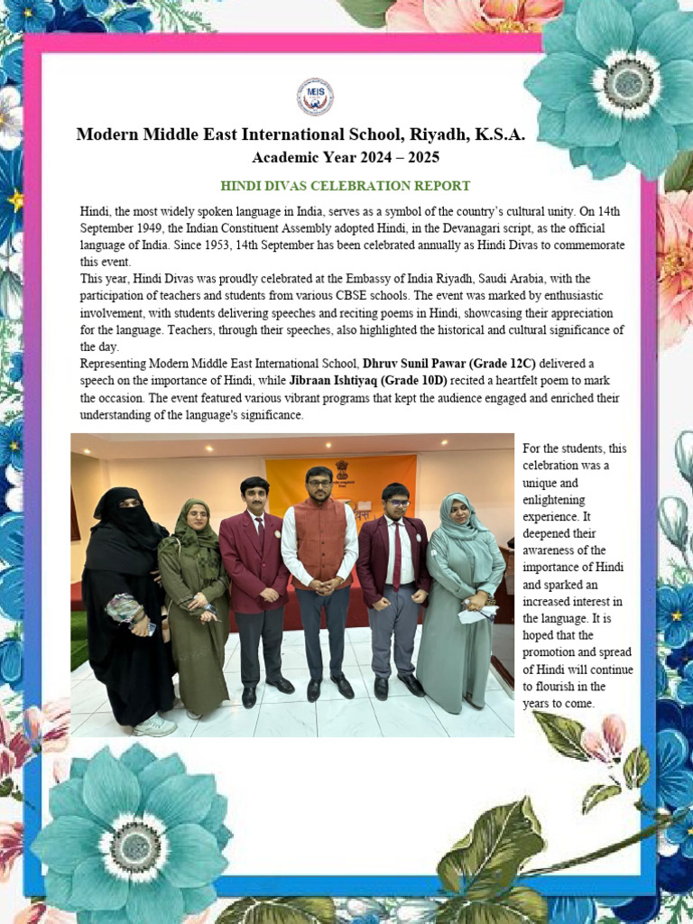 Hindi Divas Celebration Report(2024-2025) | PDF