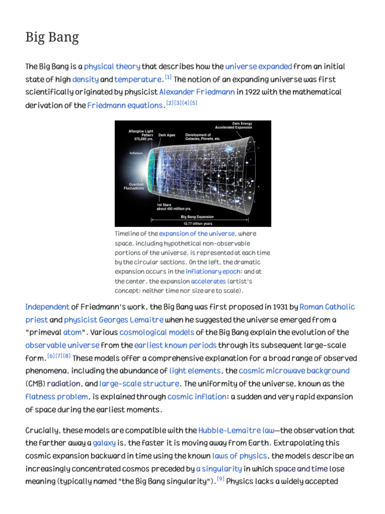 Big Bang Pdf Big Bang Universe