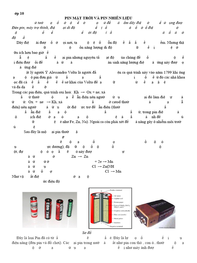 Lớp 10a5 - Pin Nhiên Liệu | PDF