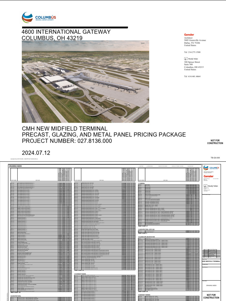 01 240712 CMH New Midfield Terminal General DWG Issue For Pricing | PDF ...