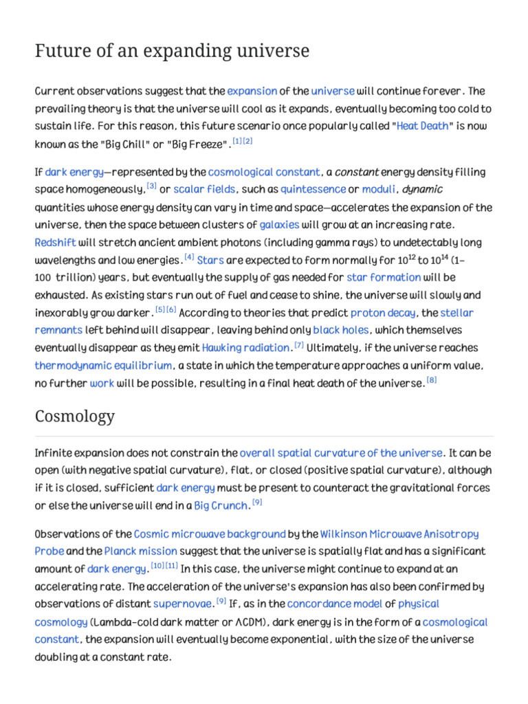 Future of An Expanding Universe | PDF | Stars | Dark Energy